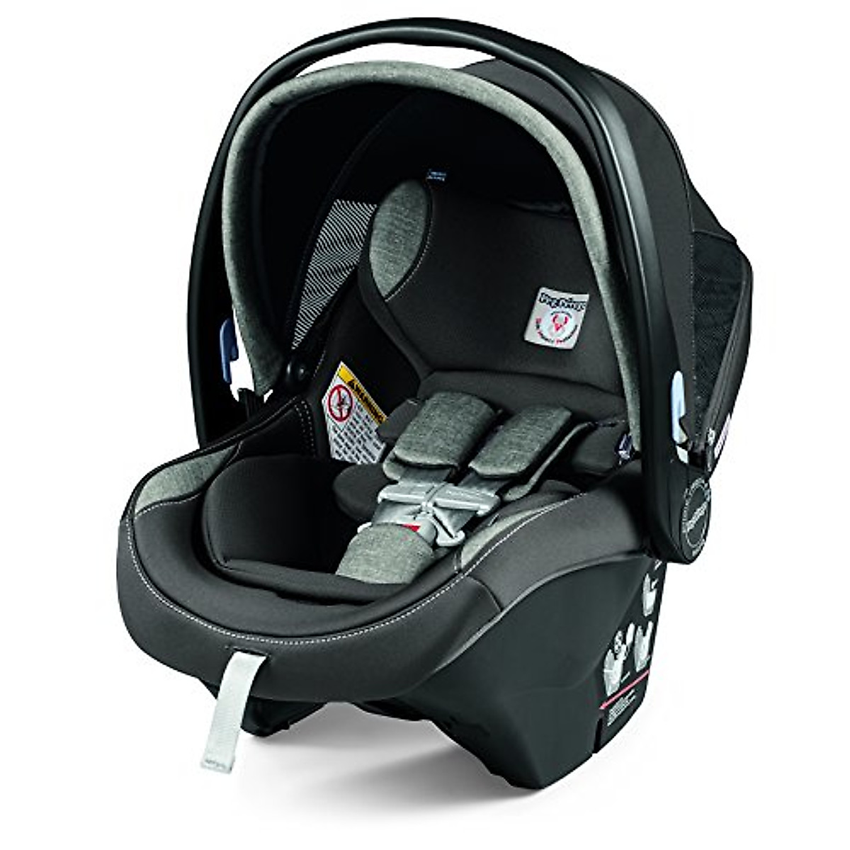 Peg Perego Ypsi Travel System - Includes Ypsi Lightweight Reversible Stroller and Primo Viaggio 4-35 Nido Infant Car Seat - Made in Italy - Atmosphere (Grey)
