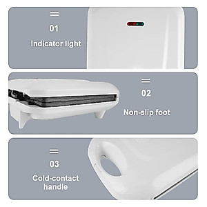 Mini Pancakes Maker, Mini Donut Maker Machine for Breakfast, Snacks, Desserts & More With Non-stick Surface, Cake Machine, Double-Sided Heating Makes 16 Doughnuts (White)