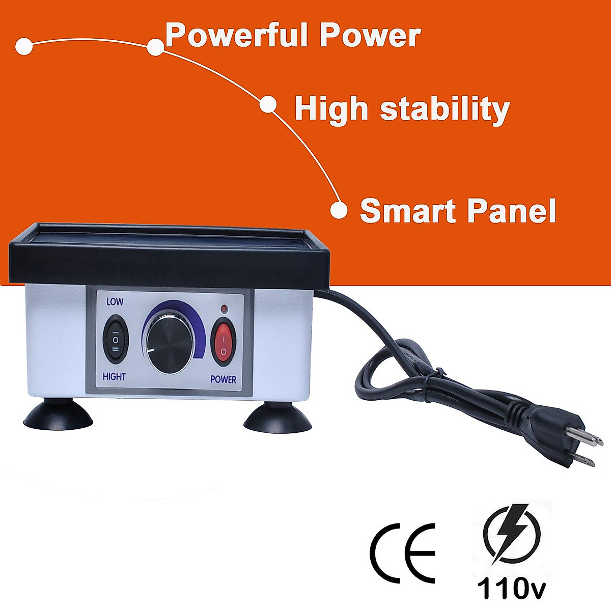 Lab Vibrator Square Quartet Vibrator, JT-51B Model Plaster Oscillator Gypsum Mixing Machine, 110V/120W Lab Equipment