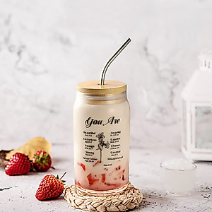 Christian Gifts for Women - Religious Gifts for Women, Spiritual Gifts for Women - Inspirational Gifts for Her, Mom, Best Friends, Coworker - Birthday Gifts for Women Friendship - 16 Oz Coffee Glass