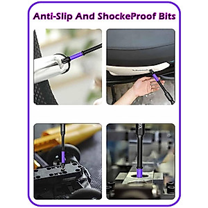 Magnetic Screwdriver Bits - D1 Anti-Slip And Shock-Proof Bits With Phillips Screwdriver Bits - Long Phillips Head Drill Bit - Upgraded High Hardness and Strong Magnetic Bit