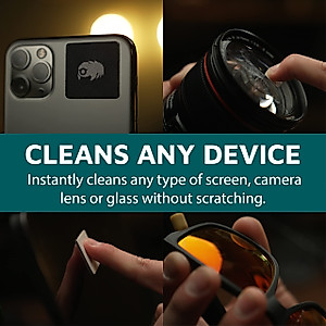 KUVRD Waterbear - Universal Screen Cleaners - Teeny Tiny Cleaning Tools for Your Lenses & Screens - 4-Pack - (4-PAD Sets)