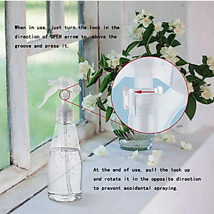 dedoot Clear Spray Bottle for Hair, Plant Mister Spray Bottle, 2 Pack Empty Small 7oz Plastic Refillable Trigger Sprayer, Leak Proof Spray Bottles for Cleaning Solutions, Hair Care, Essential Oils