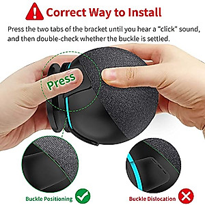 HomeMount Dot4 Generation Wall Mount - All New 4th Gen Outlet Holder, Space Saving Accessories Built in Cable Management Shelf (Black1Pack)