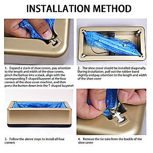 JoaSinc Shoe Cover Machine, Automatic Shoe Cover Dispenser, Shoe Booties Disposable 100pcs Disposable Plastic Shoe Covers Bags Shoe Covers Machine for Indoors Home Supermarket Shops Hospital