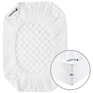 Kids Travel Air Mattress Pad Cover Protector Waterproof, Compatible with Intex Kidz Inflatable Raised Frame Camping Air Mattress