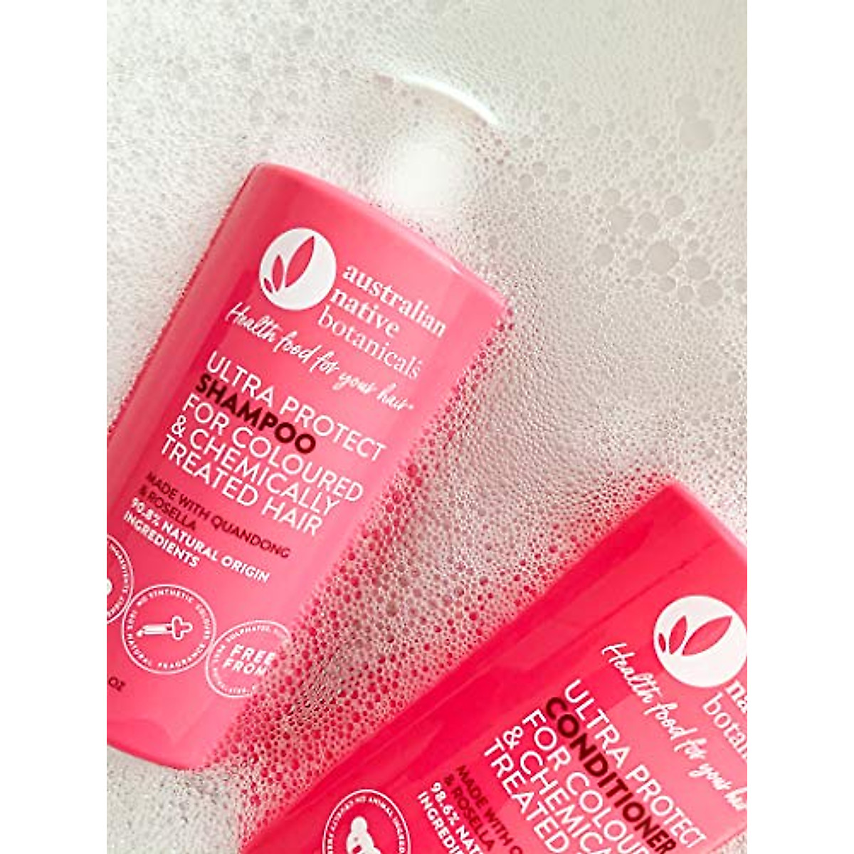 Australian Native Botanicals Natural Vegan Sulfate Free Shampoo For Men & Women, Colored & Chemically Treated Hair, 17 Fl Oz