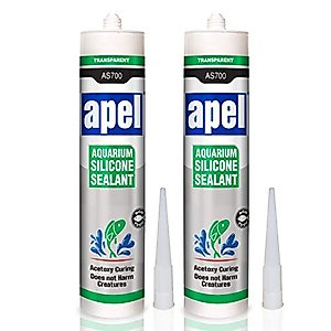 Aquarium Silicone Sealant (2 x 10.4 fl oz) Safe for Fish (2 Pack)