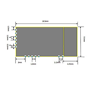 Nordic BLE 4.0 nRF51822 Controller Chip Bluetooth Module Small Size 18.5 x 9.1x 2.0mm 5 Pack