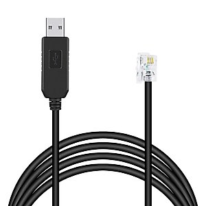 Suamdoen Ioptron Equatorial Telescope Control Cable Smart Eq Pro IEQ30pro USB RS232 Adapter to 4p4c RJ9 Connector FT231XS Upgrade Control Console Cable Compatible ASCOM ZEQ25 EQPro Mounts (3.2 feet)
