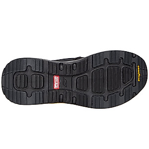 Skechers Men's Go Walk Outdoor-Athletic Slip-On Trail Hiking Shoes with Air Cooled Memory Foam, Black, 10