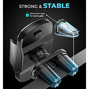 Bestrix Phone Mount for Car – Car Phone Holder Mount, Dashboard, Windshield, and Air Vent– for All Cars, Installs in Minutes – Holds All Phones up to 6.7”– Phone Holder for Car Dashboard