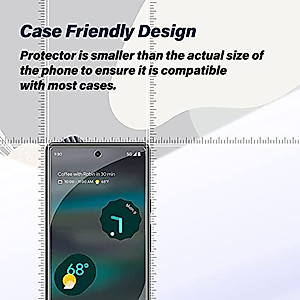 Pixel 6a Tempered Glass Screen Protector + Camera Lens Protector [ 2 + 2 Pack ][Fingerprint Unlock] [Anti-Scratch] [Case Friendly] HD Clear Protective Film for Google Pixel 6a