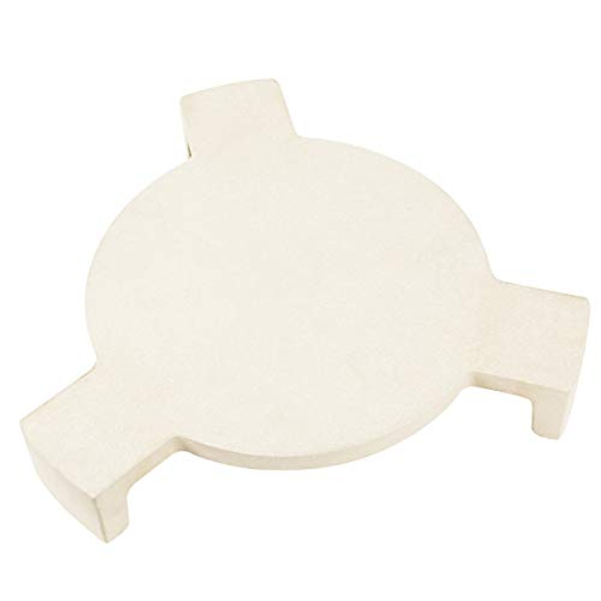 KAMaster Plate Setter Heat Deflector for Medium Big Green Egg,Ceramic Pizza Stone Smoking Stone Big Green Egg ConvEGGtor Accessories Heat Plate Replacement for Kamado Grill