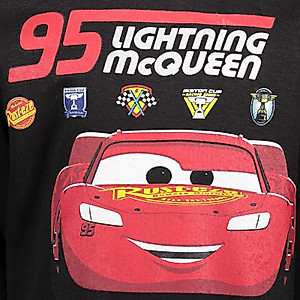 Disney Pixar Cars Lightning McQueen Toddler Boys Pullover Hoodie Lightning Mcqueen Black 4T