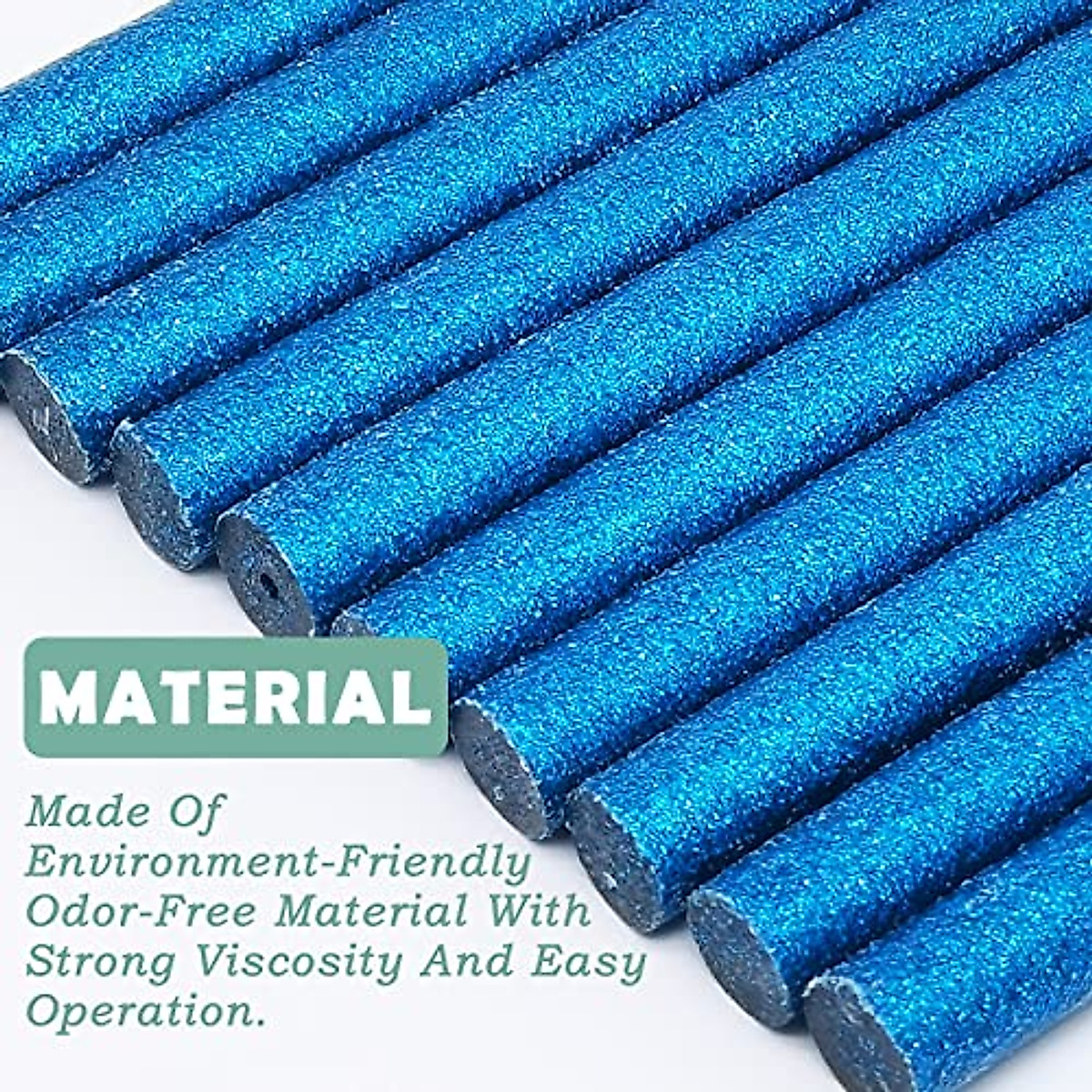 20pcs 11mmx100mm Glitter Blue Glue Sticks for Glue Gun,Hot Glue Gun Refill Sticks for Handmade Craft DIY Project