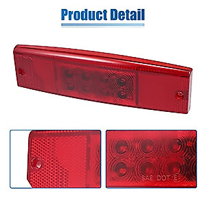 X AUTOHAUX 1 PC UTV Tail Light Red LED Rear Brake Stop Light Assembly 2411450 Replacement for Polaris for Ranger 400 500 570 800