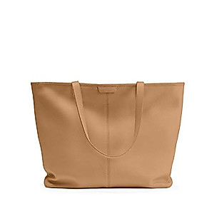 Leatherology Camel Large Zippered Downtown Tote