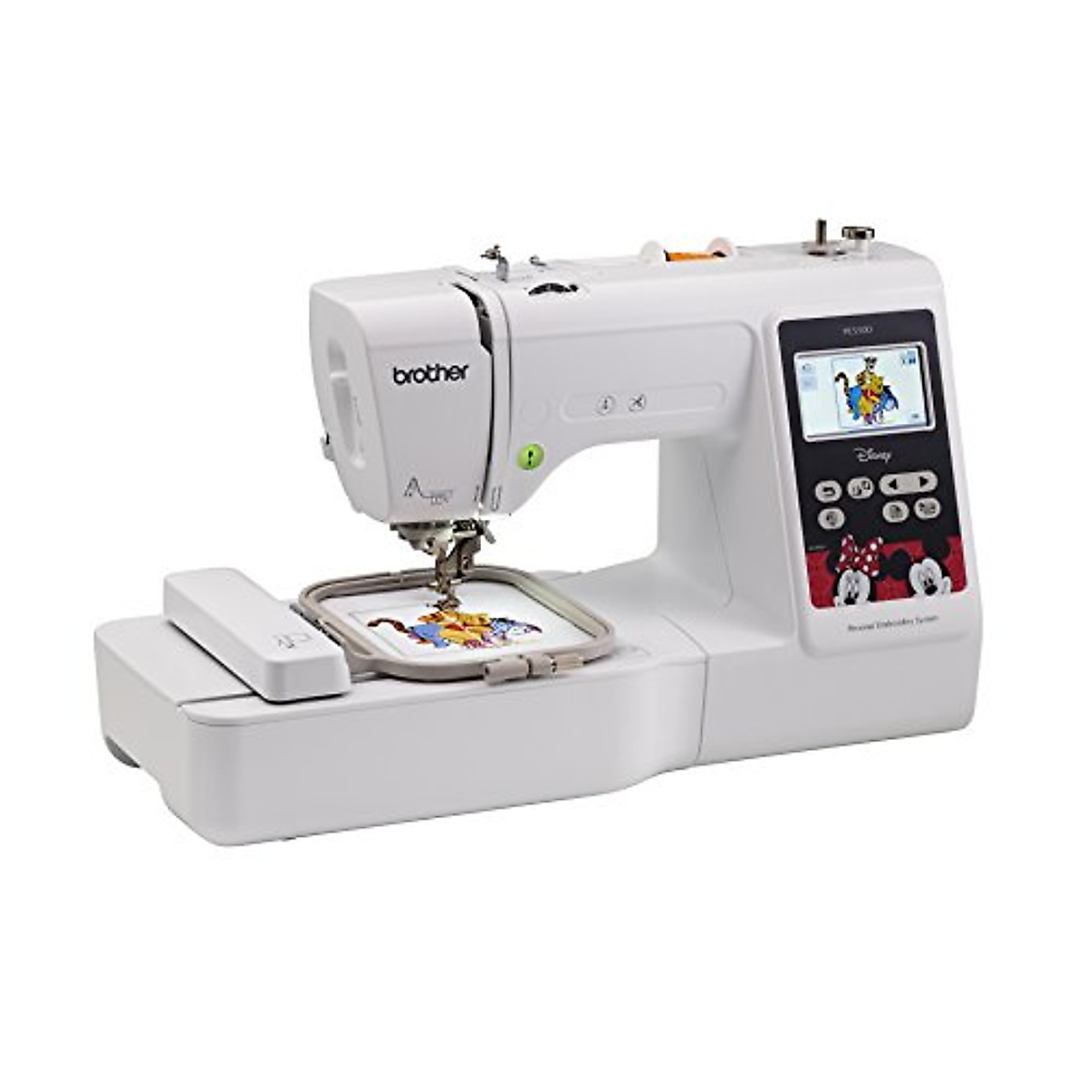 Brother Embroidery Machine, PE550D, 125 Built-in Designs including 45 Disney Designs, 9 Font Styles, 4" x 4" Embroidery Area, Large 3.2" LCD Touchscreen, USB Port