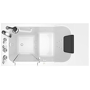 American Standard 2848.109.WLW Gelcoat Whirlpool and Soaking 28"x48" Left Side Door Walk-In Bathtub in White