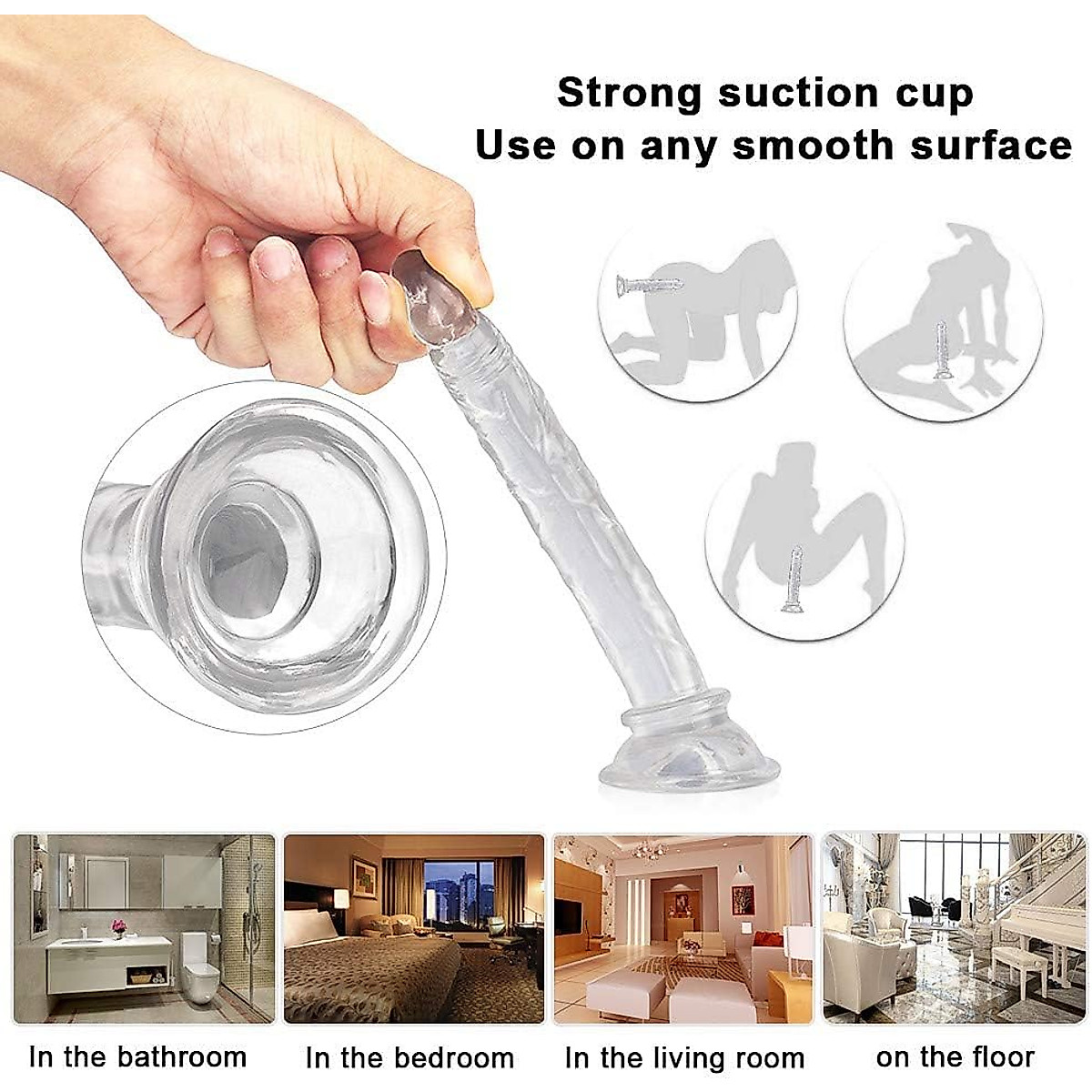 Realistic Dildo 5.7 inch, Clear Dildo with Strong Suction Cup for Hands-Free Play, Soft Material Adult Sex Toys for Beginner and Couple Portable z33