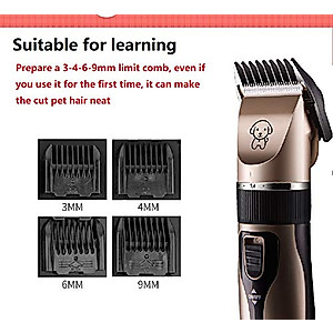 Pet Shaver Clippers Low Noise Rechargeable Cordless Electric Quiet Hair Clippers Set for Dogs Cats Pet