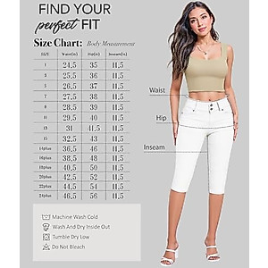 Hybrid & Company Women's Butt Lift V2 Super Comfy Stretch Denim Q43636SKX White 14