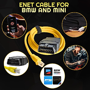 New 2M Ethernet to OBD Interface Cable E-SYS ICOM Coding F-series for BMW ENET