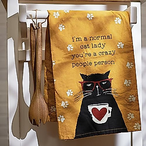 Primitives by Kathy Cotton Dish Towel Set - Cat Design, Kitchen/Bathroom Decor, Tea Towels, 28"x28"