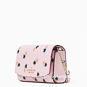 Kate Spade Staci Small Flap Wallet Crossbody Bag (Pineapple Pink)