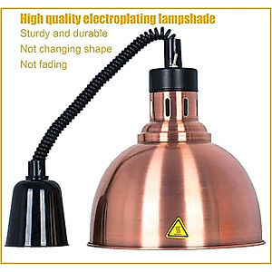 Food Heating Lamp, Hanging Food Warmer for Buffet Restaurant Hotel Kitchen, Retractable Food Warming Lamp Commercial Catering Equipment, 250W Food Heat Warmer Lamp