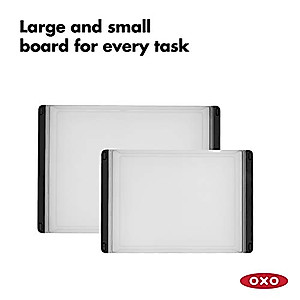OXO Good Grips Plastic Carving & Cutting Board and Good Grips 2-Piece Plastic Cutting Board Set (Pack of 1)