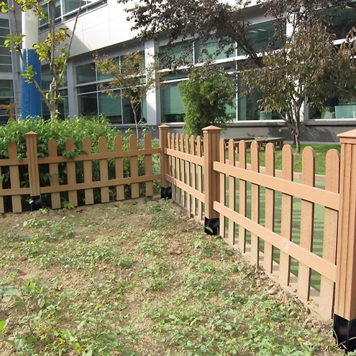 ARIFARO Fence Post Anchor 36 inch Ground Spike Heavy Duty Metal Black Powder Coated Fence Stakes Post,4x4 inch(3.5 x3.5 inch inner) Pack of 4