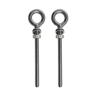 US STAINLESS 2 Pieces Stainless Steel 316 M6 Eye Bolt 6mm x 100mm Marine Grade Pitch of 1