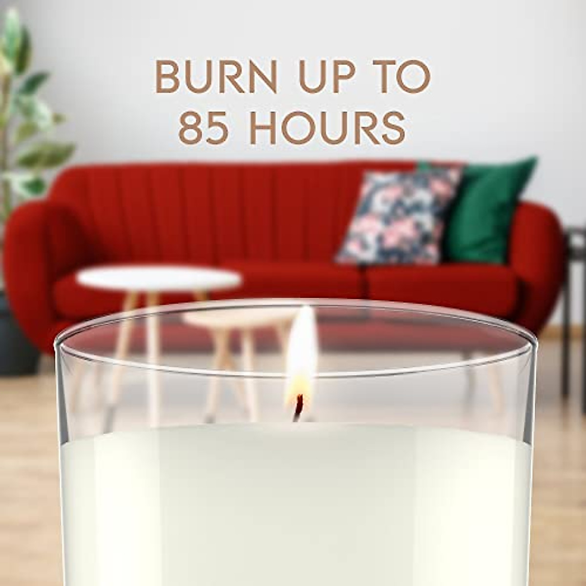 Glade Candle Jar, Large Candle Infused with Essential Oils, Air Freshener for Home Decor, Autumn Apple Tree, 16oz