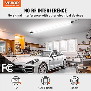 VEVOR 4 Pack LED Shop Light, 4 FT, 40W Linkable Shop Light Fixture, 4500 LM Surface & Hanging Mount Ceiling Lights 59 in Power Cords with ON/Off Switch, for Garage Warehouse Home Workkshop and Office