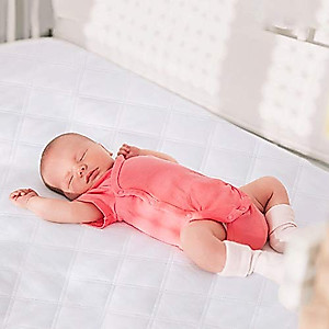 Yoofoss Waterproof Bassinet Mattress Pad Cover 2 Pack Fit for Hourglass/Oval Bassinet Mattress, Baby Bassinet Mattress Protector for Boys and Girls 32X16in