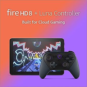 All-new Amazon Fire HD 8 tablet, 8” HD Display, 32 GB, 30% faster processor, 2GB RAM, and Luna Controller, (2022 release), Black