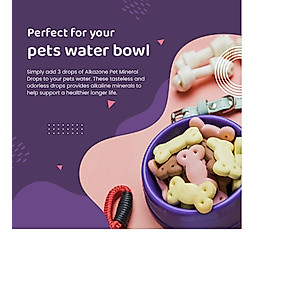 Alkazone Alkaline Multi Mineral Drops for Cats and Dogs - Animals are Naturally Designed to be More Alkaline Than Acidic. Their Bodies can Benefit from Using Alkaline Water for Pets with Minerals