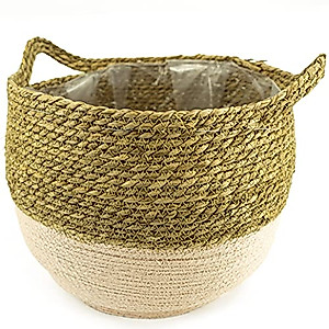 NOOR Living Design Products 38194 Basket Set 4-Piece Seagrass Natural Pink M