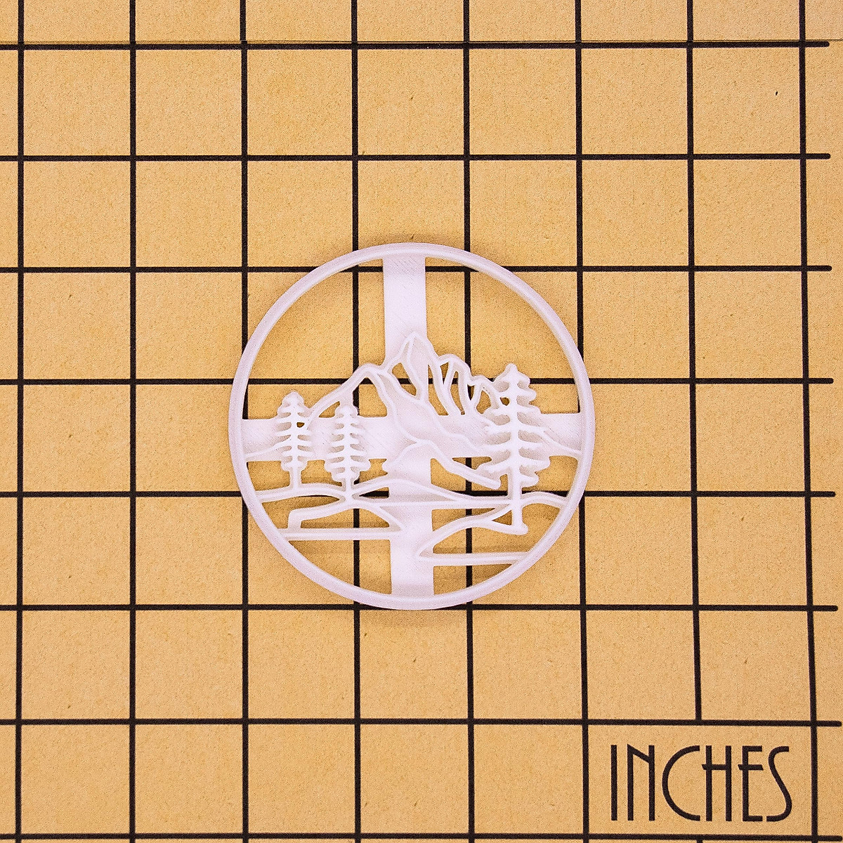 Mountain with Pine Tree Forest cookie cutter, 1 piece - Bakerlogy