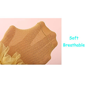 Frillybutts 5 Pairs Girl Lace Tutu Socks Baby toddler Girls Eyelet Turn Cuff Ruffle Lace Socks Triple Lace Dressy Socks 1-3T