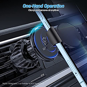 WixGear Metal Phone Clamp for Magnetic Car Mount [Clip and Remove at Anytime] Metal Phone Clip for All Magnet Car Holder Cell Phone Magnetic Plate