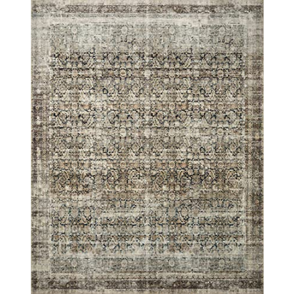 Loloi Amber Lewis x Morgan Collection MOG-02 Navy/Sand, Traditional 2' x 3'-6" Rectangle Accent Rug feat. CloudPile™