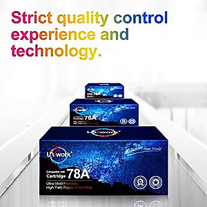 Uniwork Compatible Toner Cartridge Replacement for HP 78A CE278A Compatible with Laserjet Pro P1606dn, M1536dnf, P1566, P1560, P1606, M1536 Printer Tray (2 Black)