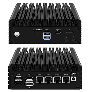MOGINSOK 2.5GbE Linux Firewall Micro Appliance Celeron N5105 4xIntel I226 Nic Firewall Router PC Barebone No Ram No SSD AES-NI