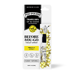 Poo-Pourri Before-You-Go Toilet Spray, Original Citrus, 1 Fl Oz - Lemon, Bergamot and Lemongrass