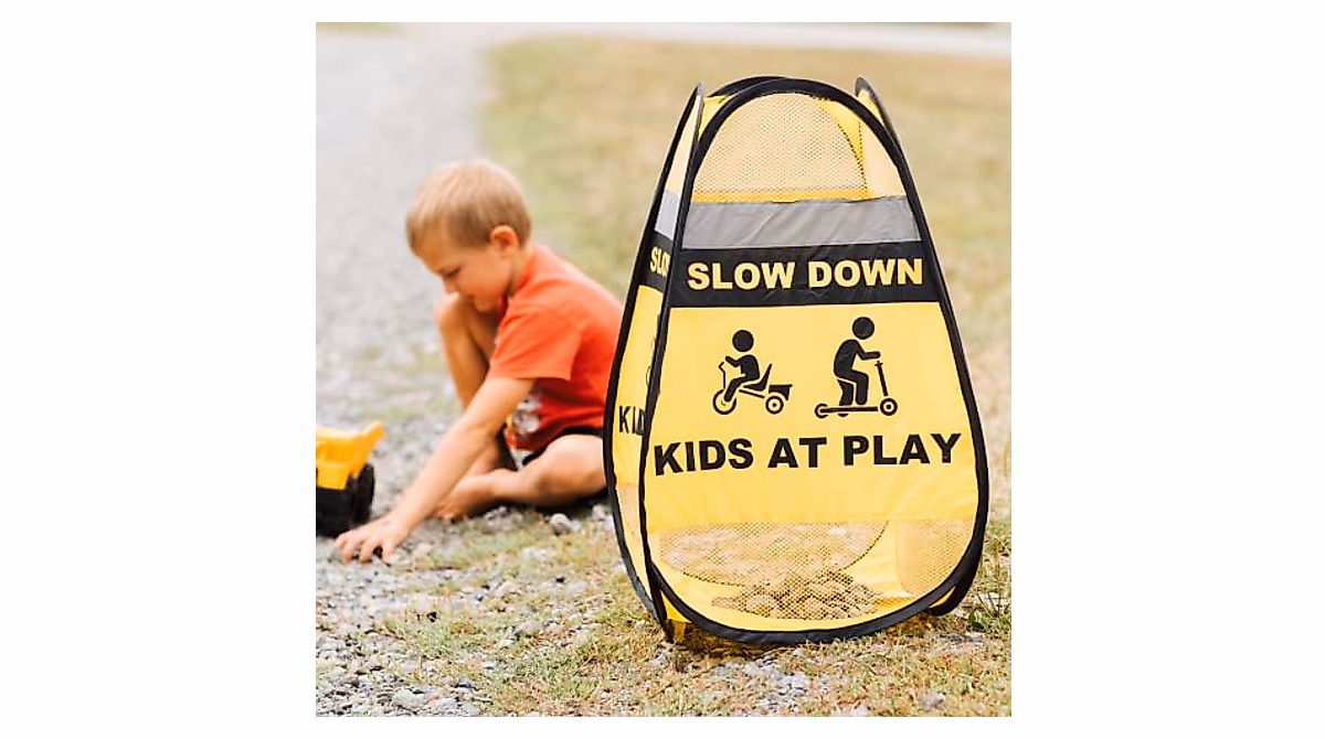 Slow Down Kids at Play Signs - 2 Pack for Safety