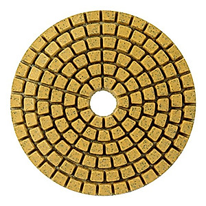 uxcell 3-inch Diamond Wet Polishing Pad Grit 50 10pcs for Granite Concrete Marble Blue