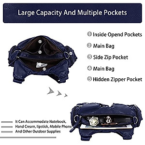 Angel Kiss Small Hobo Bags for Women Multi Pockets Purses Long Strap Handbags Adjustable Shoulder Bags for Everdayuse